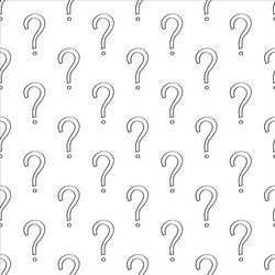 Question mark black and white seamless pattern Vector Image