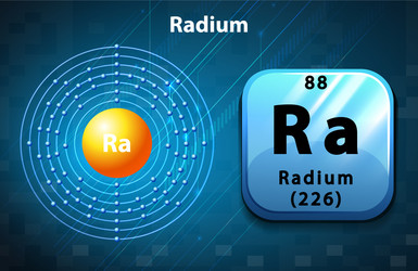 Diagram representation of the element radium Vector Image