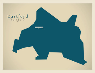 Modern map - kent county with details uk Vector Image