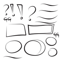 Set hand drawn text box Royalty Free Vector Image