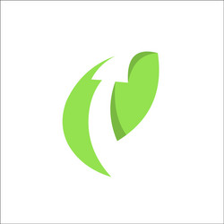 Leaf finance logo design Royalty Free Vector Image