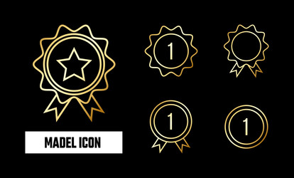 Madel icon set Royalty Free Vector Image - VectorStock