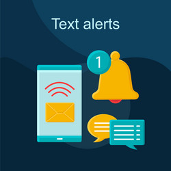 Mobile text alert concept icon Royalty Free Vector Image