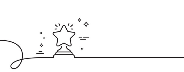 Rank star line icon success reward continuous Vector Image