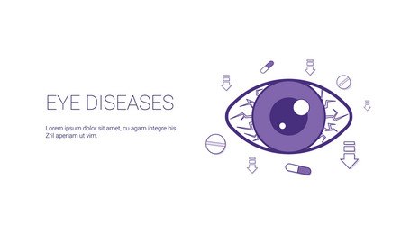 Ophthalmology and eye care web banner design Vector Image