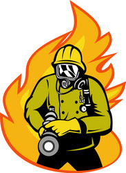 Fireman emoticon Royalty Free Vector Image - VectorStock