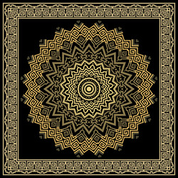Greek ancient style square frame border zigzag Vector Image