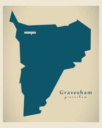 Modern map - kent county with details uk Vector Image