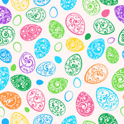 Seamless pattern with easter eggs Royalty Free Vector Image