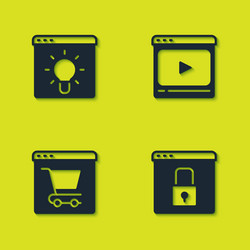 Set browser setting laptop with browser window Vector Image