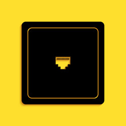 Network port - cable socket icon lan Royalty Free Vector