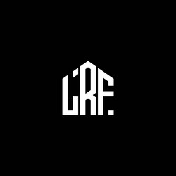 Lrf letter logo design on black background Vector Image