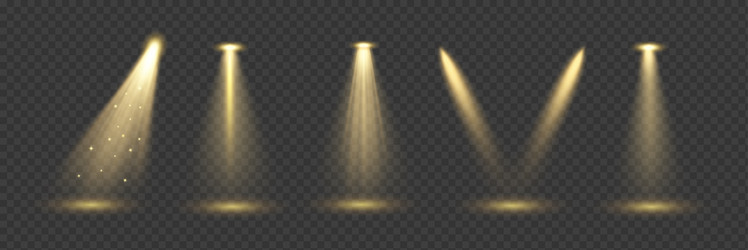 Illumination backlight effects 3d realistic set Vector Image