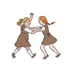 Two Cartoon Girls Fighting Vector Images (over 370)