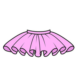 Beautiful tutu skirt outline for coloring Vector Image