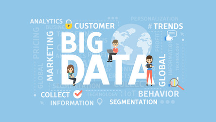 Business big data analytics concept chart Vector Image