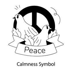 Calmness symbol Royalty Free Vector Image - VectorStock