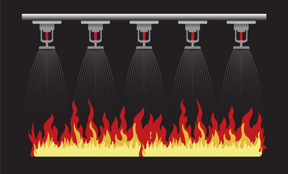 Fire sprinkler system safety first Royalty Free Vector Image