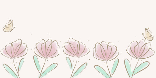 Yellow easter floral border design festive Vector Image