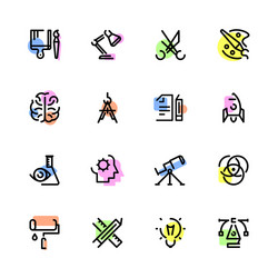 Icons of creativity Royalty Free Vector Image - VectorStock