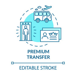 Premium transfer concept icon airline passenger Vector Image