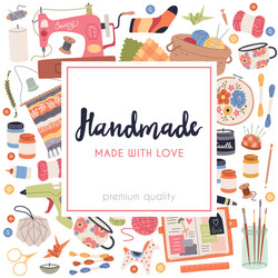 Handmade art festival market fair hand drawn Vector Image