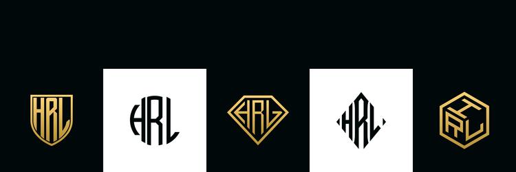 Initial letters hib logo designs bundle Royalty Free Vector