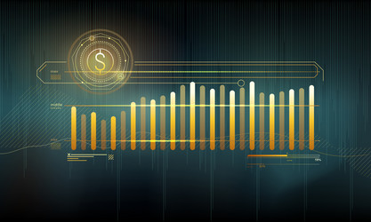 Simple infographics of stable dollar exchange rate