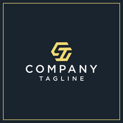 Initial letter cg logo template design Royalty Free Vector