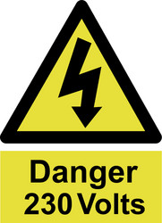 Danger 440 volts safety sign Royalty Free Vector Image