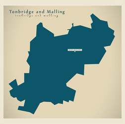 Modern map - tunbridge wells district uk Vector Image