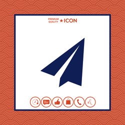 Paper airplane icon graphic elements Royalty Free Vector