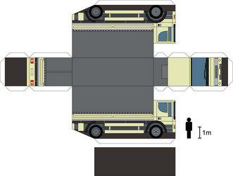 Paper Model Van - Delivery Car Royalty Free Vector Image