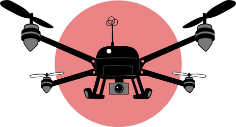Camera quadcopter cartoon Royalty Free Vector Image