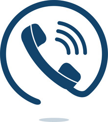 Telephone logo template design Royalty Free Vector Image