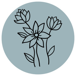 Blooming with style aesthetic floral design ideas Vector Image