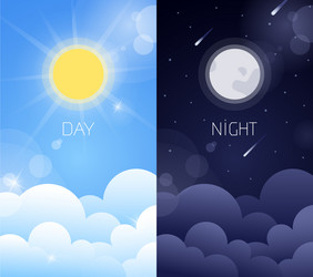 Day and night cycle diagram Royalty Free Vector Image