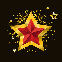 Shiny gold star Royalty Free Vector Image - VectorStock