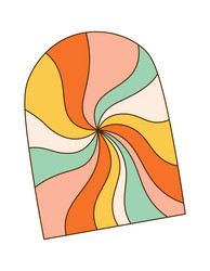 Groovy retro arch Royalty Free Vector Image - VectorStock