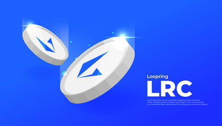 Loopring lrc coin banner cryptocurrency Royalty Free Vector