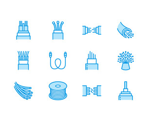 Microfiber cloth properties flat line icons Vector Image