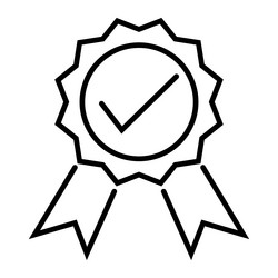 Black thin line award medal icon Royalty Free Vector Image