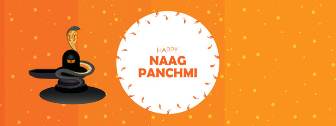 Naag panchmi greeting card design Royalty Free Vector Image