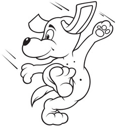 Dog outline Royalty Free Vector Image - VectorStock