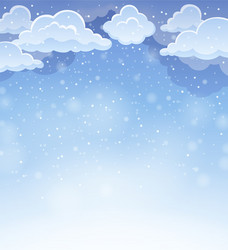 Winter cloud theme image 2 Royalty Free Vector Image