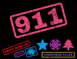 911 rubber stamp Royalty Free Vector Image - VectorStock