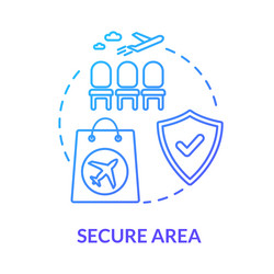 Airlines secure area concept icon airport Vector Image