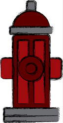 Fire hidrant emergency signal connector icon Vector Image