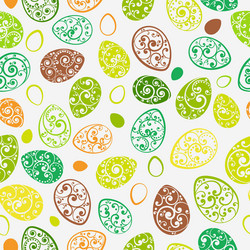 Seamless pattern with easter eggs Royalty Free Vector Image