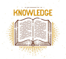 Vintage open book graphic design element Vector Image